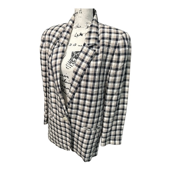 Jennifer Moore | Jackets & Coats | Jennifer Moore Plaid Blazer Vintage ...